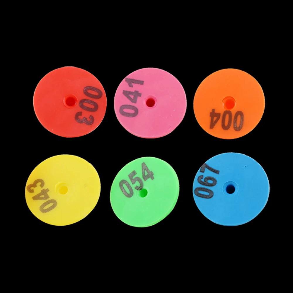 6 Colors 30PCS Sheep Rabbit Goat Pig Ear Tag With The Word Ear Laser T ...