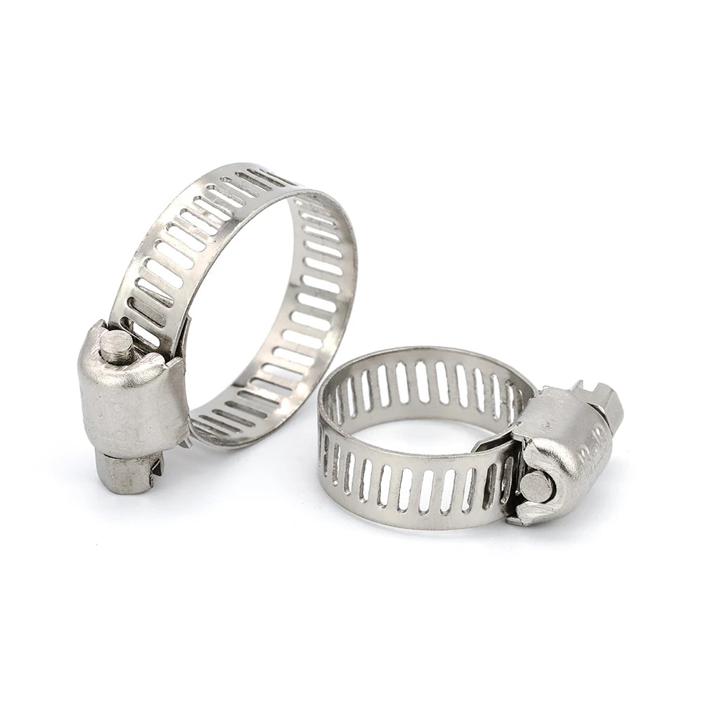 NINDEJIN 3-10pcs hose clamp adjustable 6-311mm Stainless Steel worm ge ...