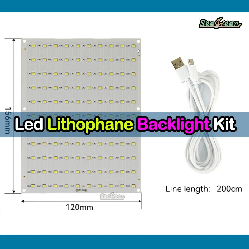 For Bambu Lab Lithophane Led Panel CMYK LED Backlight Board PLA Basic ...