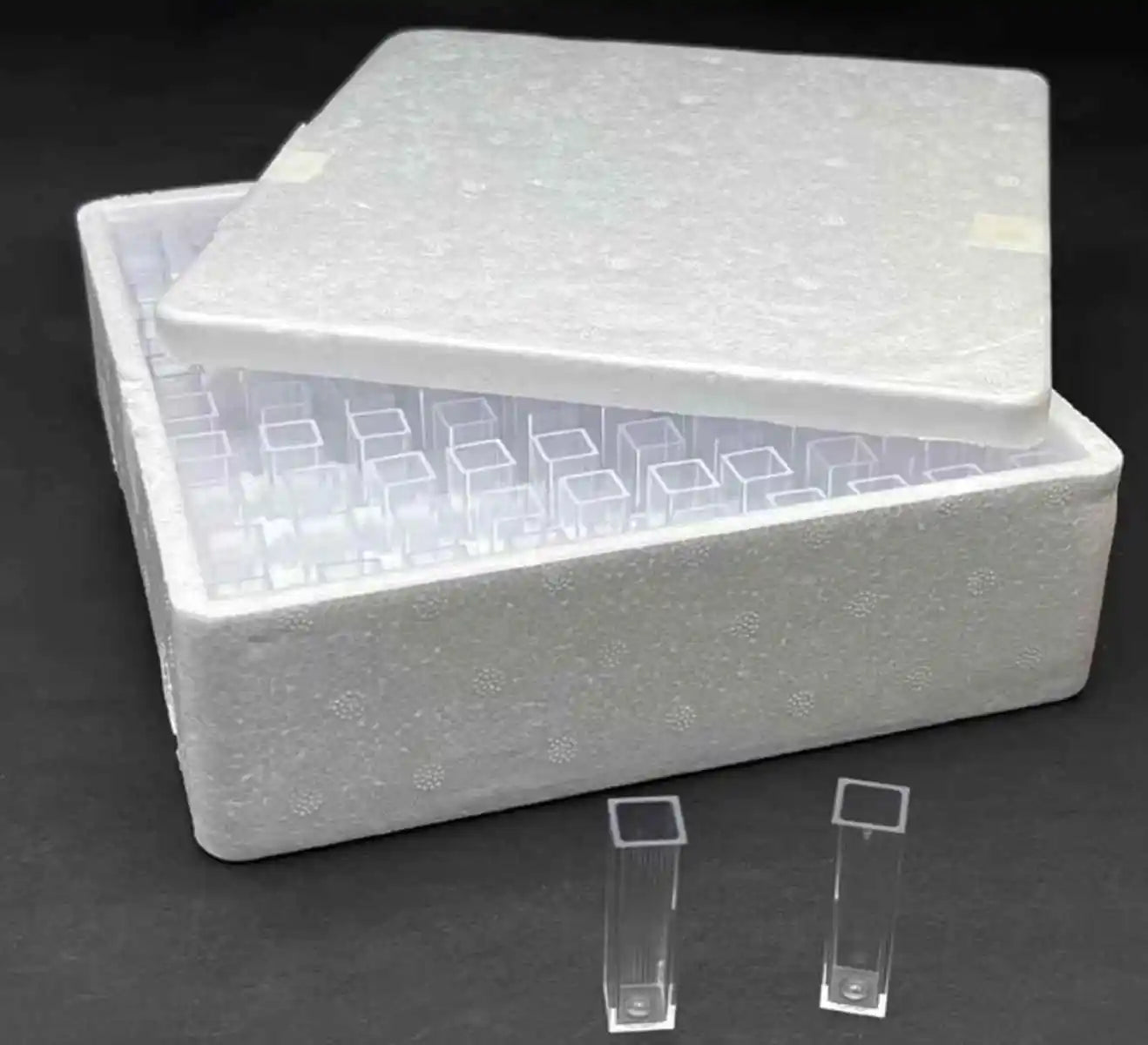 Box 100pcs 4.5ml Square Plastic Test Tubes vials container craft ...