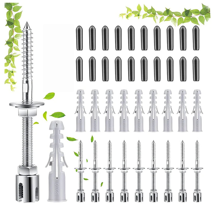 NZ Stock Climbing Plants Vines Green Wall Trellis Kit hub Brackets 10 ...
