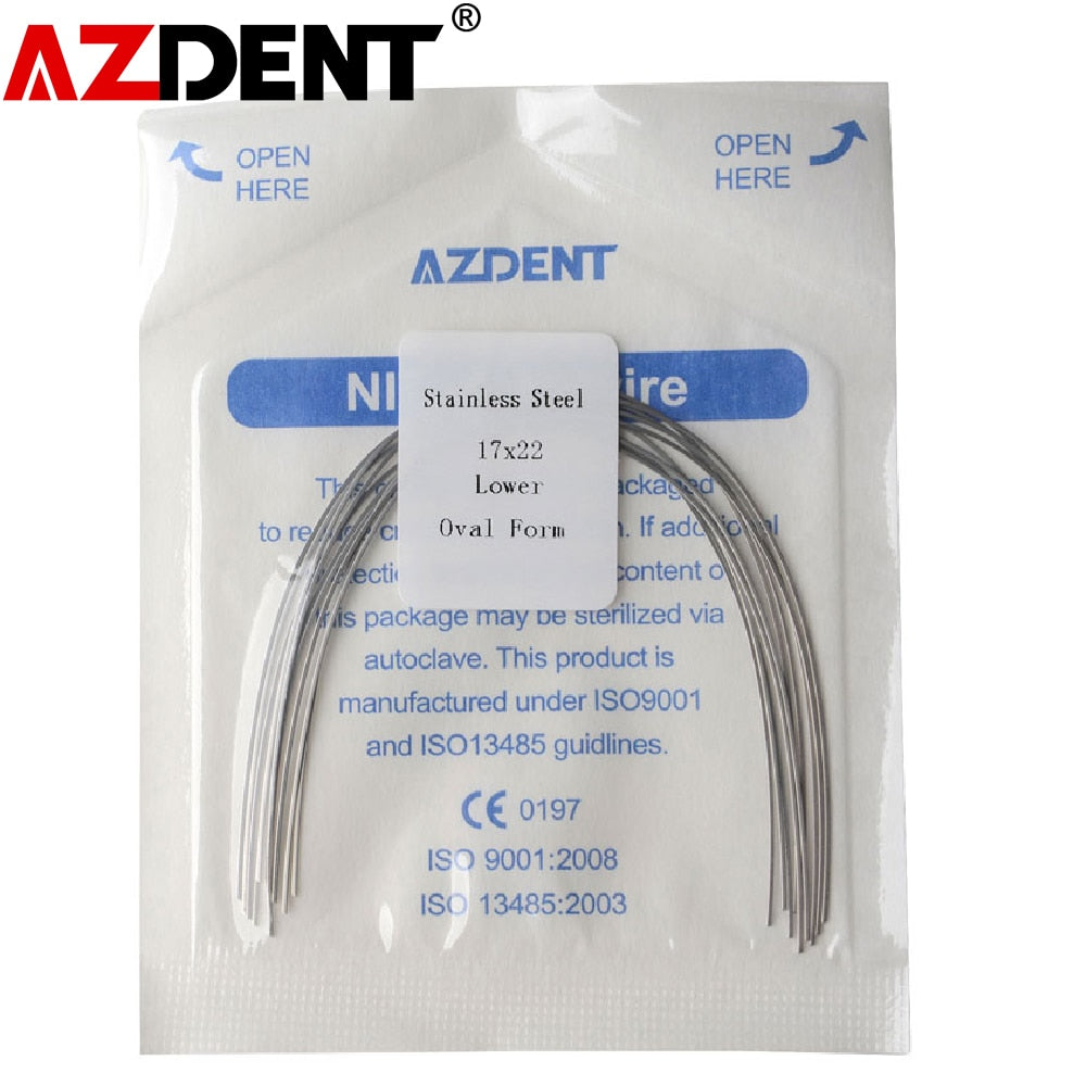 AZDENT Stainless Steel Arch Wires Rectangular Oval Form Orthodontic ...