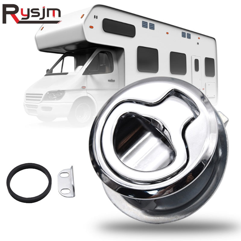 1Pcs Silver Stainless Steel Flush Pull Slam Latch Mount Hatches Lift 4 ...