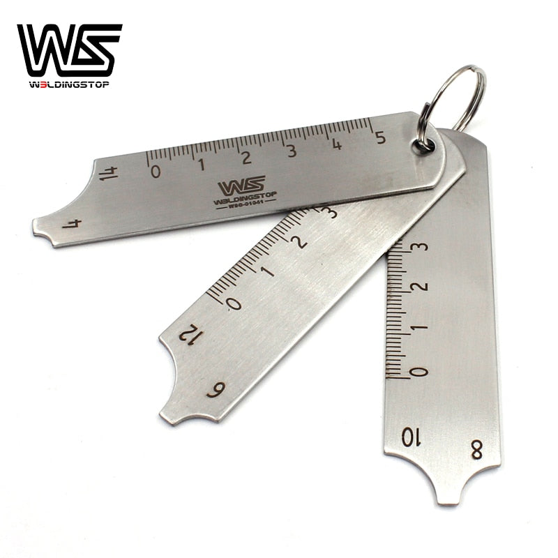 Welding Gauge 3pcs key set MIG/TIG/STICK weld fillet gage inspection t ...