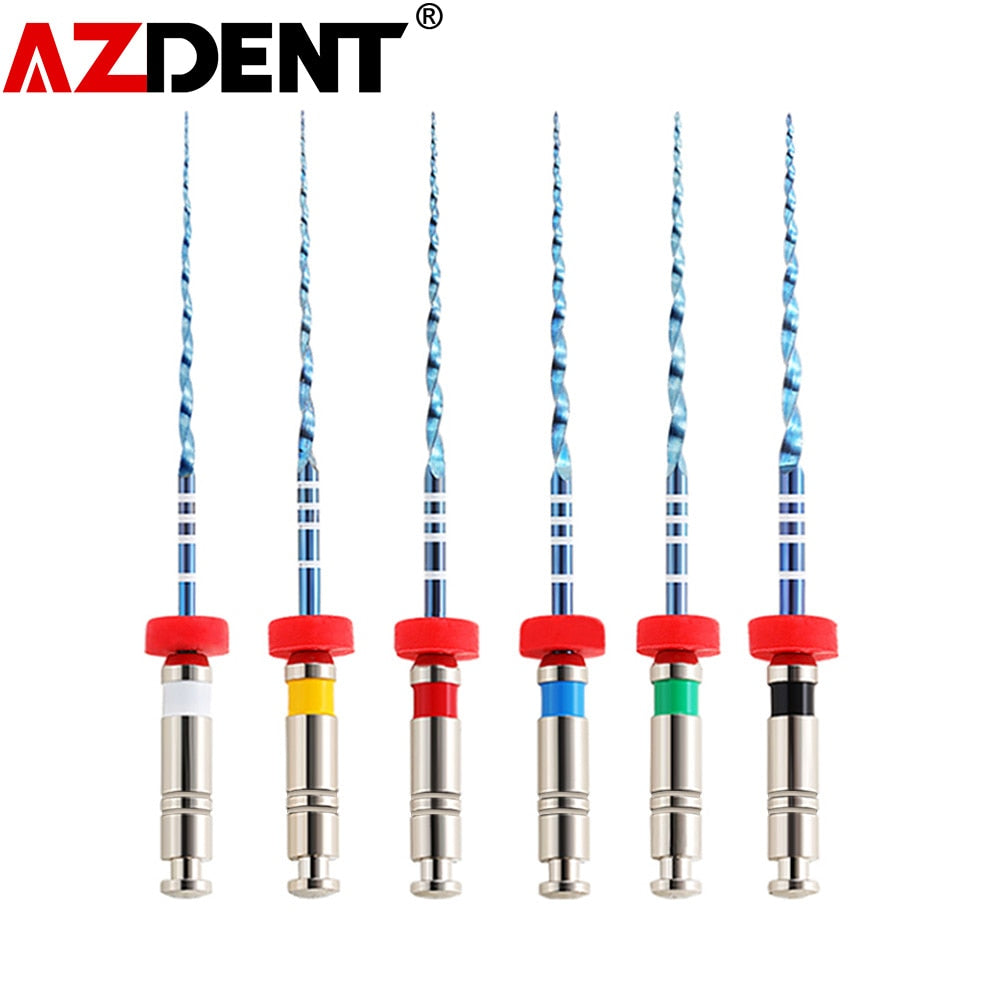 6PCS/Pack Dental Endo V Blue Engine Use Root Canal Rotary File 25mm ...