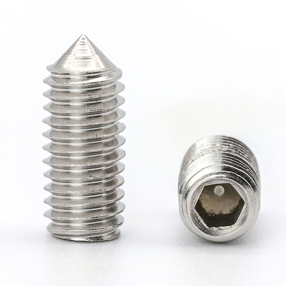 382pcs Hex hexagon socket cone point screw assortment kit grub with key ...